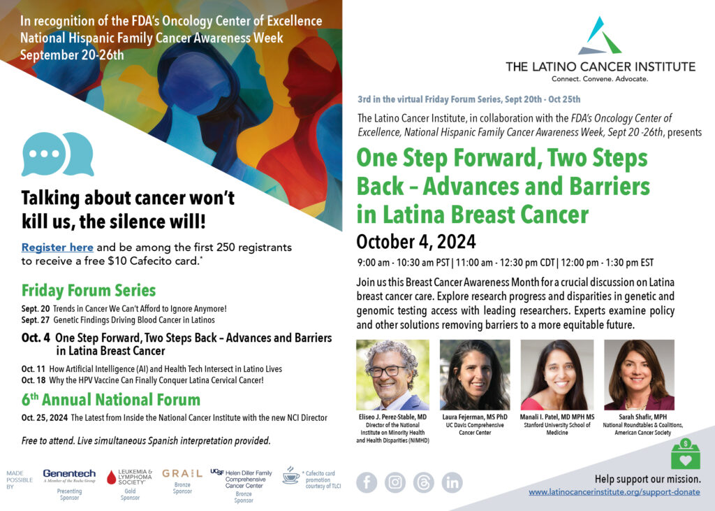 The Latino Cancer Institute Presents: One Step Forward, Two Steps Back ...